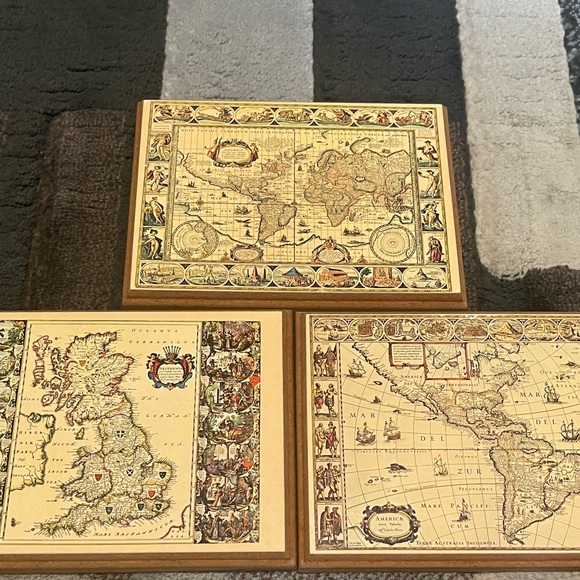 Accents | Vintage Map Of The Continents | Poshmark